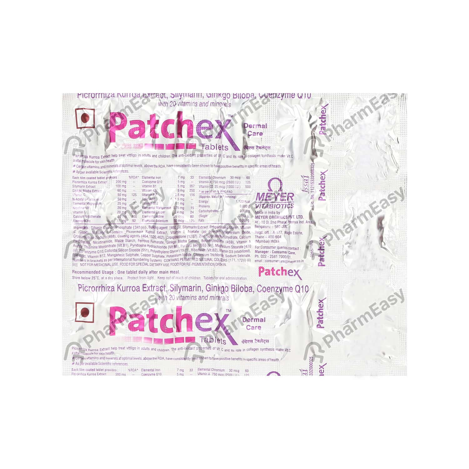Buy Patchex Tab Online at Flat 18% OFF* | PharmEasy