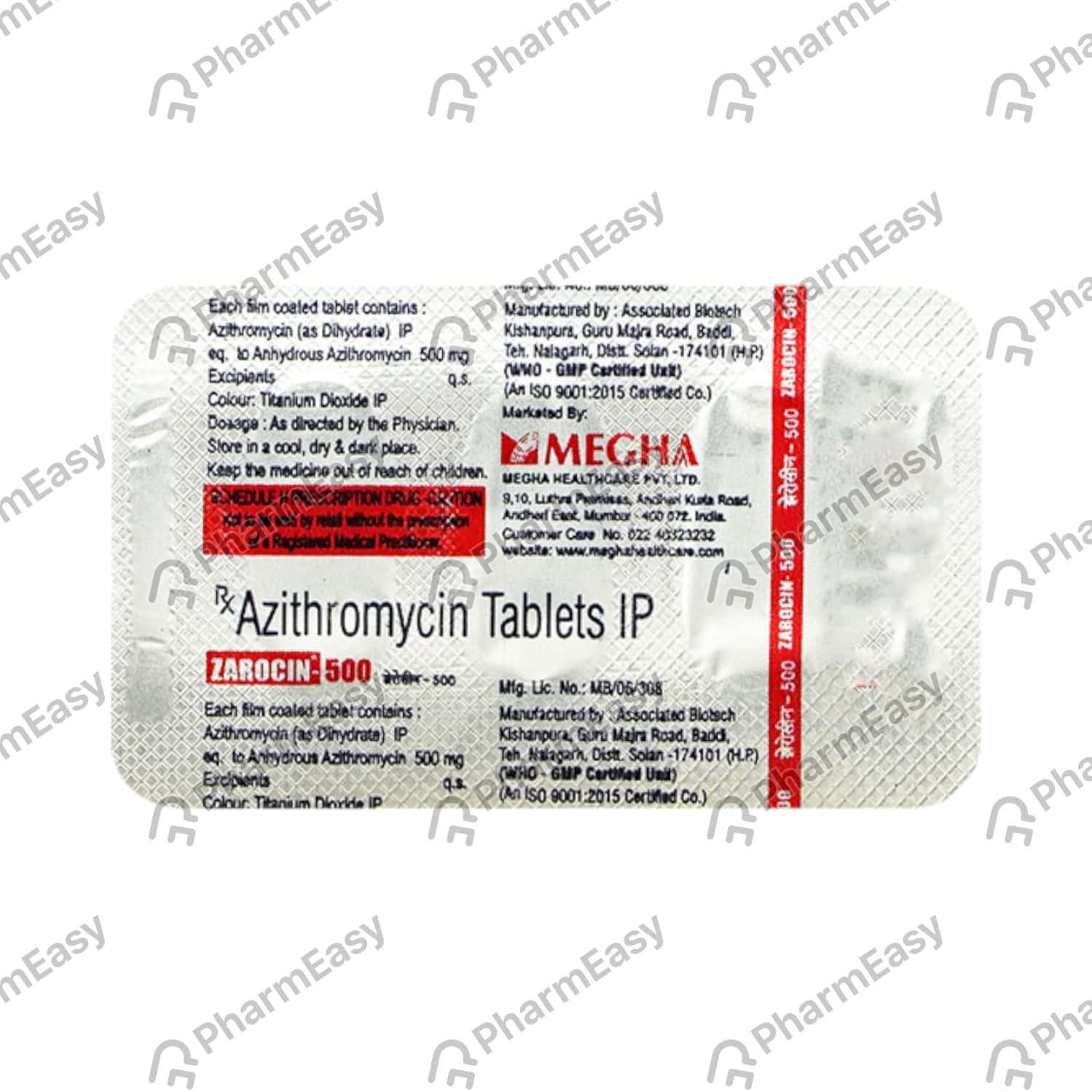 Zarocin 500 MG Tablet (3): Uses, Side Effects, Price & Dosage | PharmEasy
