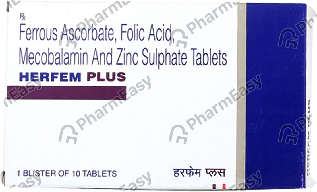 Herfem Plus Strip Of 10 Tablets: Uses, Side Effects, Price & Dosage ...
