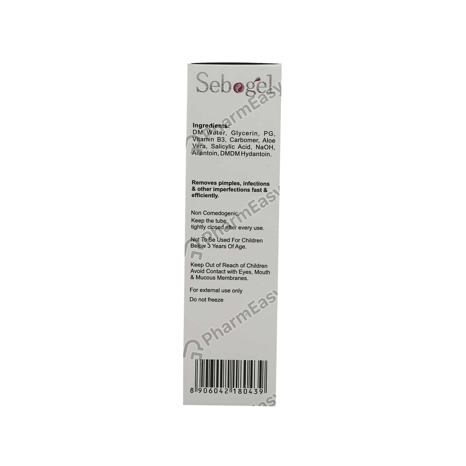 Buy Sebogel Gel 30gm Online & Get Upto 60% OFF at PharmEasy