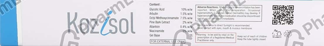 Buy KOZISOL TUBE OF 15GM GEL Online & Get Upto 60% OFF at PharmEasy