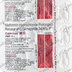 Geminor M 2mg Strip Of 15 Tablets: Uses, Side Effects, Price & Dosage ...