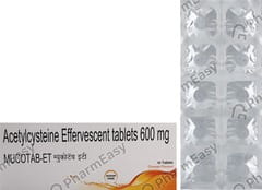 Mucotab Et 600 MG Tablet (10): Uses, Side Effects, Price & Dosage ...