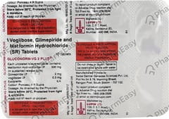 Gluconorm Vg 2mg Plus Strip Of 10 Tablets: Uses, Side Effects, Price ...