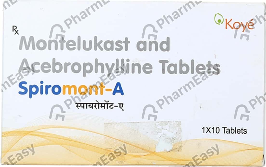 Spiromont A Strip Of 10 Tablets: Uses, Side Effects, Price & Dosage ...
