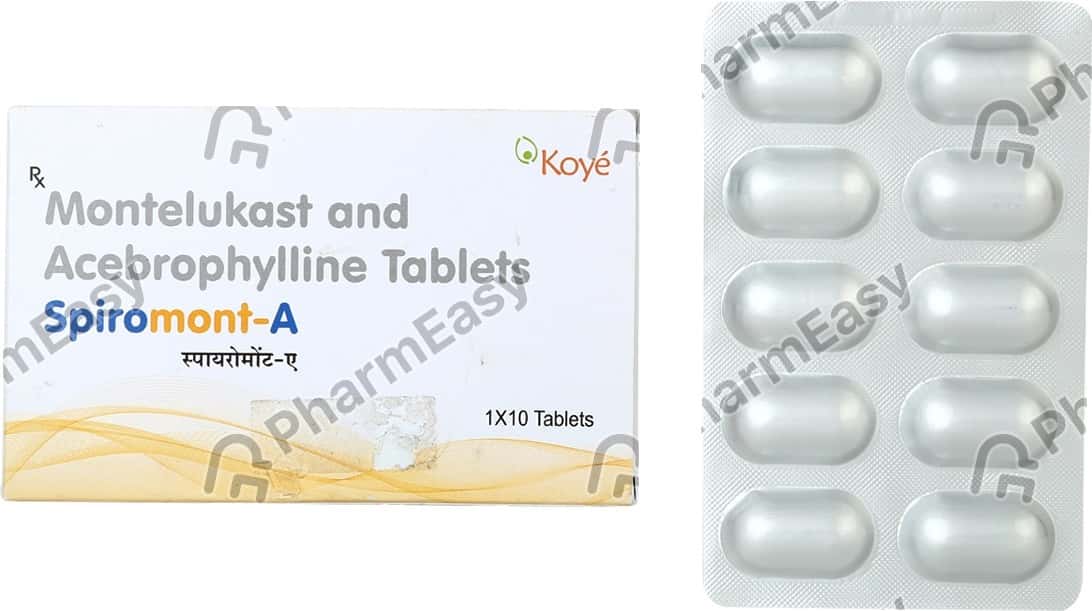 Spiromont A Strip Of 10 Tablets: Uses, Side Effects, Price & Dosage ...