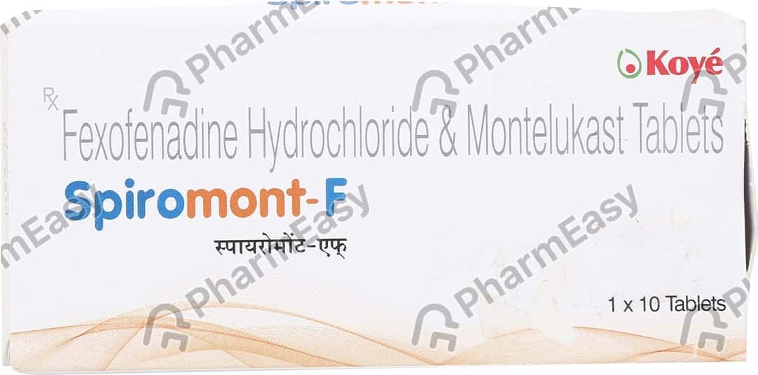 Spiromont F Strip Of 10 Tablets: Uses, Side Effects, Price & Dosage ...