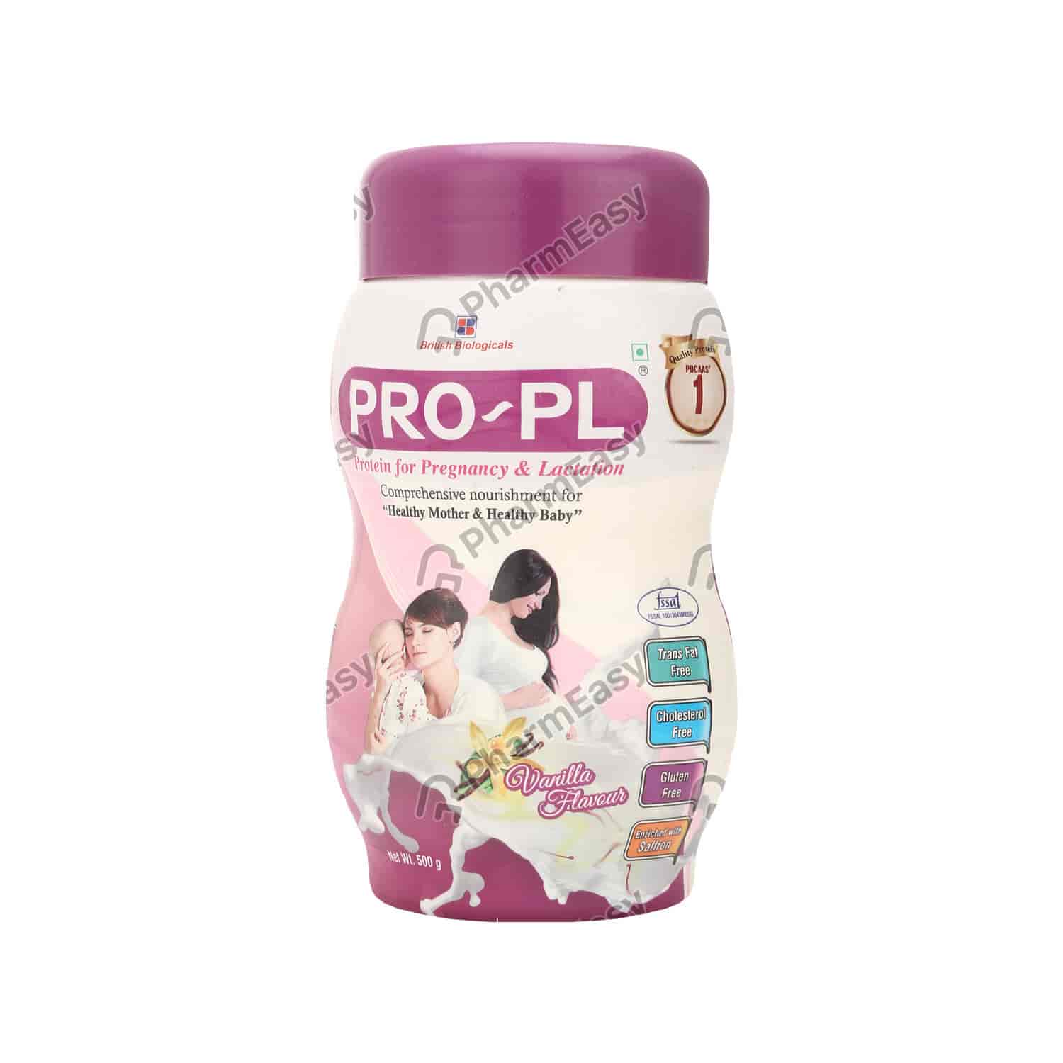Buy Pro Pl Vanilla Flavour Powder 500gm Online at Flat 18% OFF* | PharmEasy