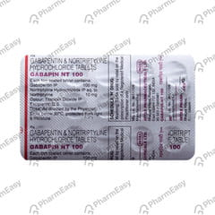 Gabapin Nt 100mg Strip Of 10 Tablets: Uses, Side Effects, Price ...