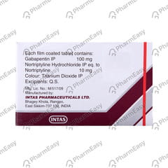 Gabapin Nt 100mg Strip Of 10 Tablets: Uses, Side Effects, Price ...