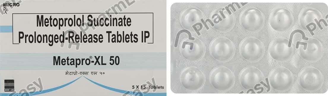 Metapro Xl 50 MG Tablet (15): Uses, Side Effects, Price & Dosage ...