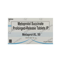 Metapro Xl 50 MG Tablet (15) - Uses, Side Effects, Dosage, Composition ...