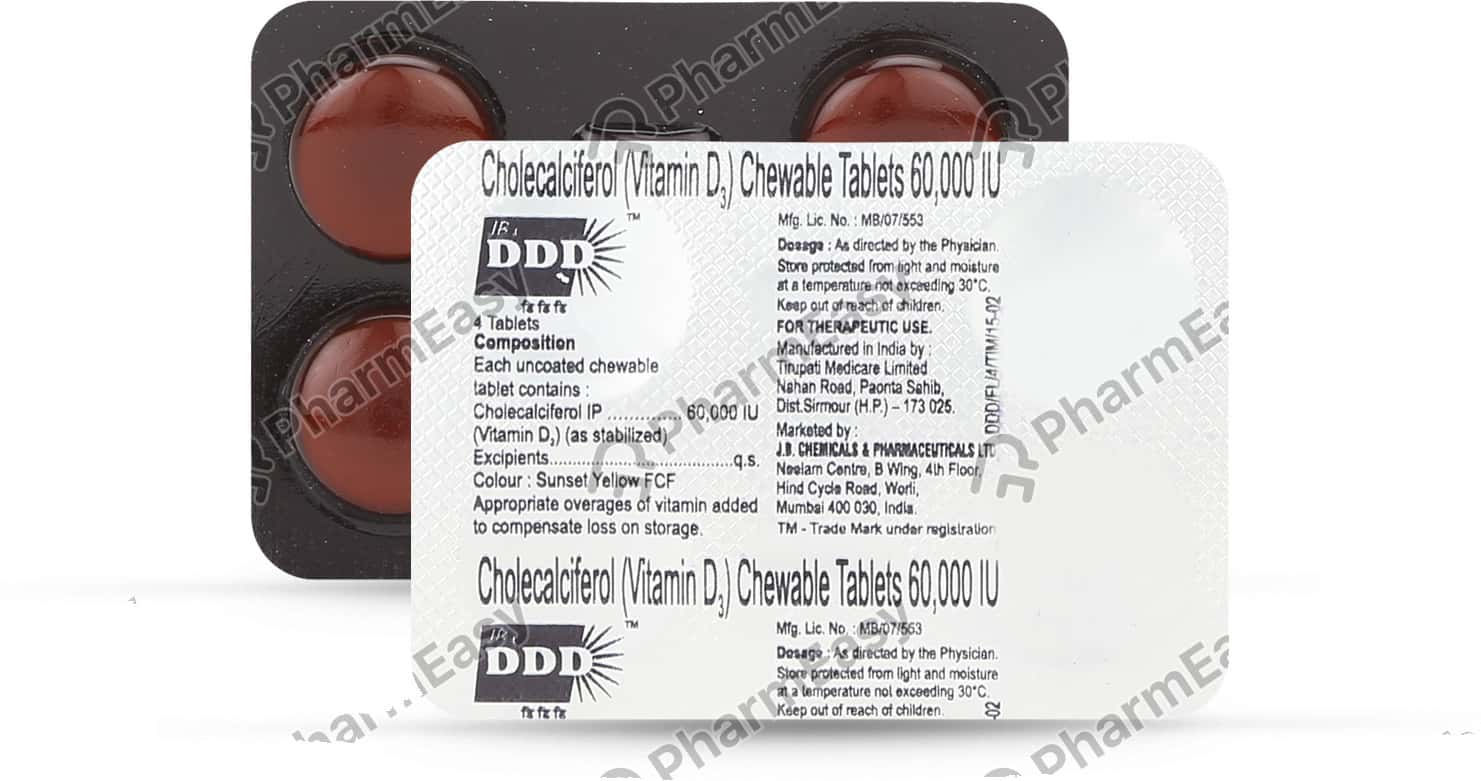 Ddd 60000 IU Tablet (4): Uses, Side Effects, Price & Dosage | PharmEasy