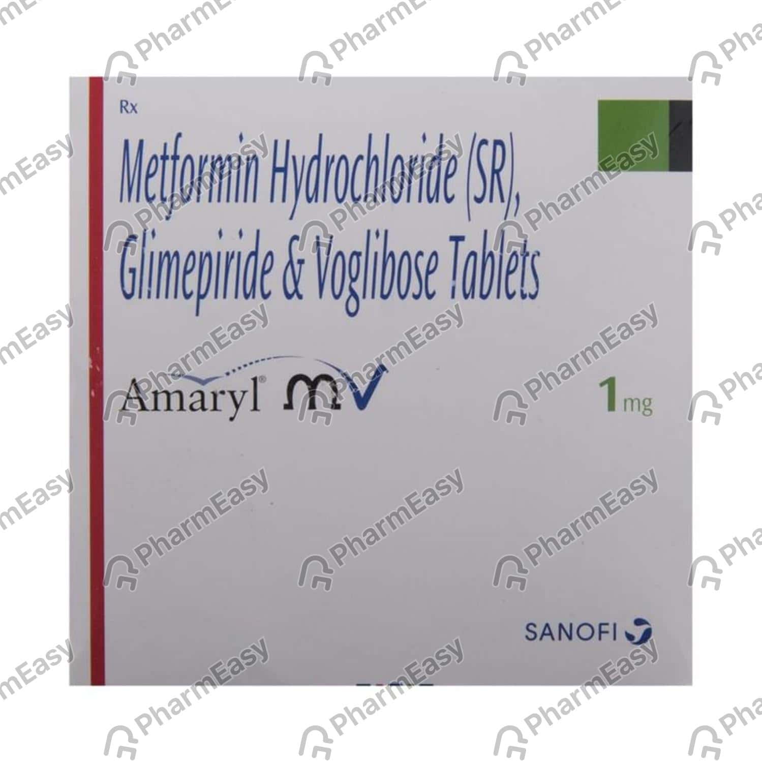 Amaryl Mv 1mg Strip Of 10 Tablets: Uses, Side Effects, Price & Dosage ...