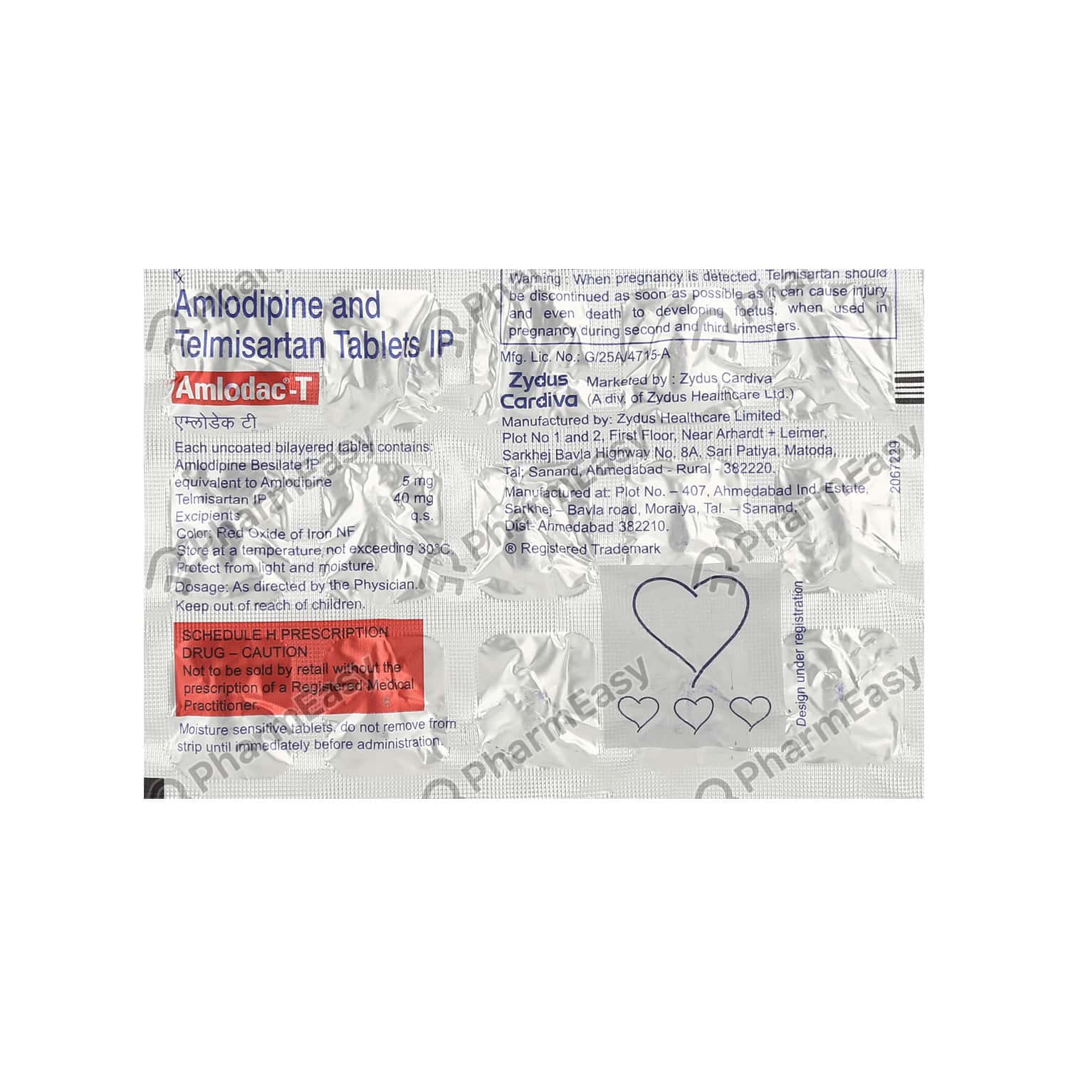 Amlodac-T Tablet: Uses, Side-effects, Price, Dosage & More Info - PharmEasy