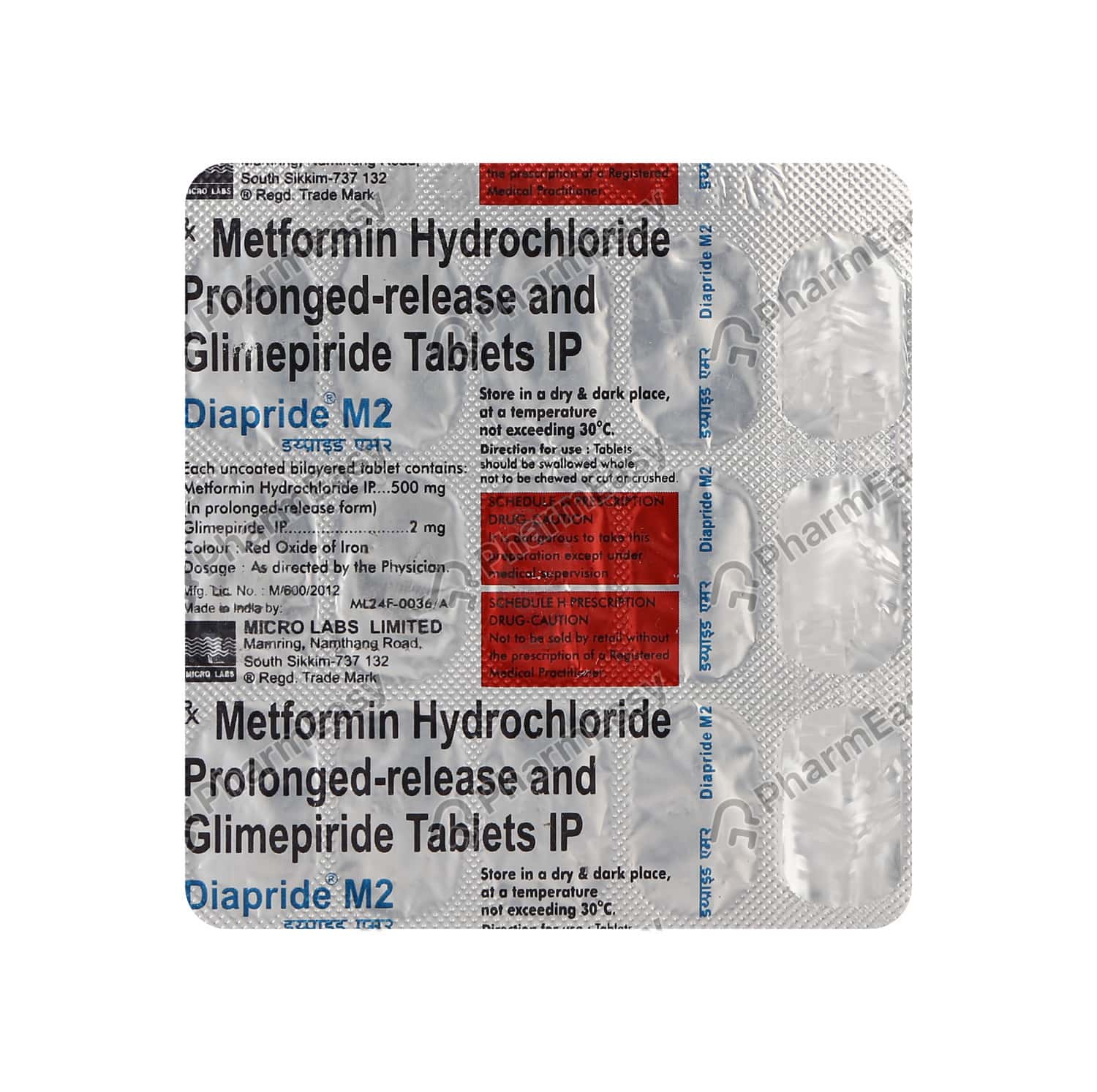 Diapride M2 Tab 15`S - Uses, Side Effects, Dosage, Composition & Price ...