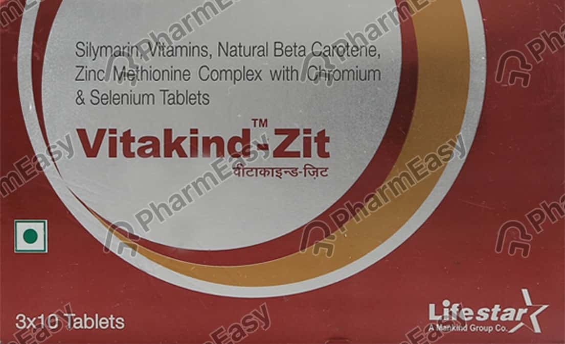 Buy Vitakind Zit Strip Of 10 Tablets Online & Save Up to 24% at PharmEasy