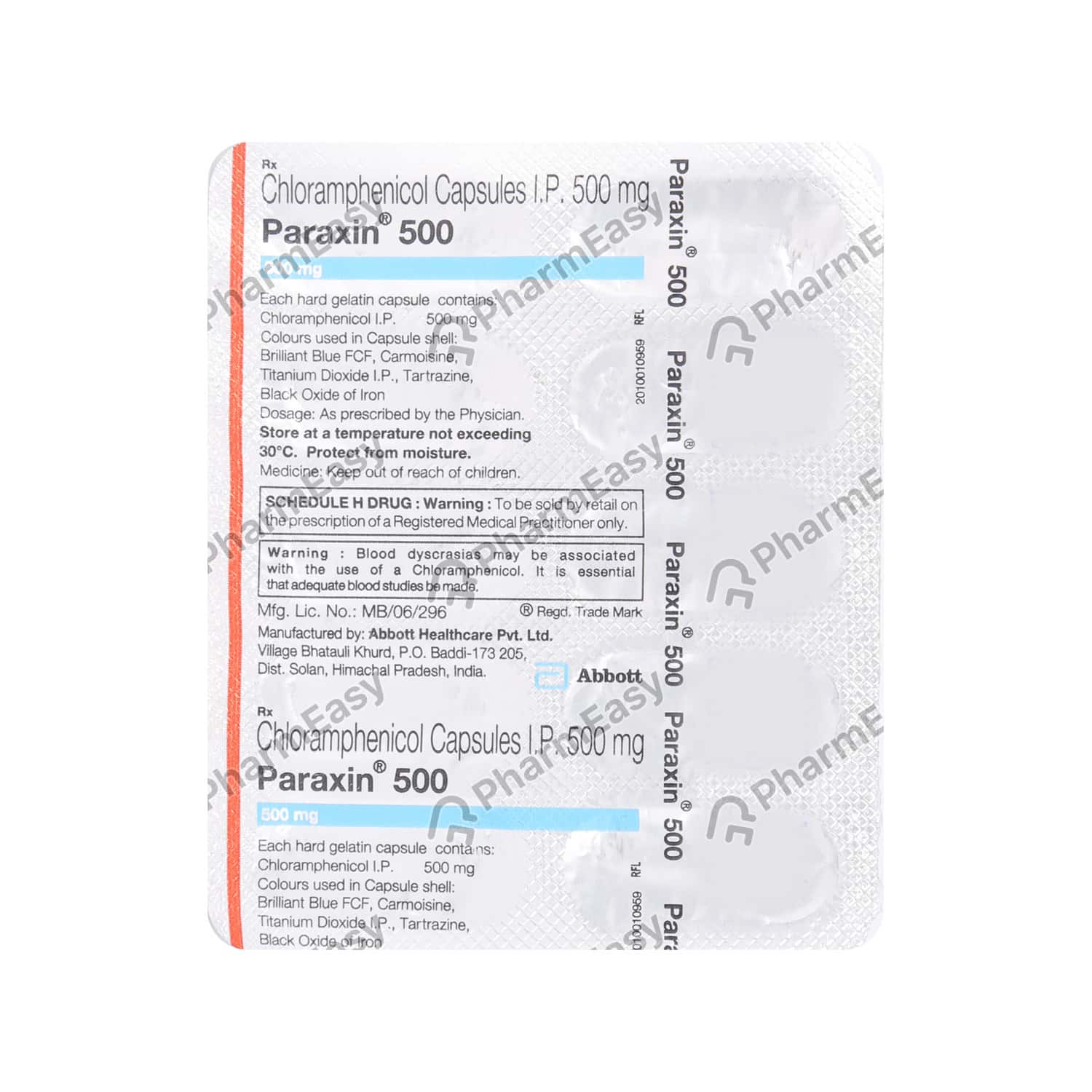 Paraxin 500 MG Capsule (10) - Uses, Side Effects, Dosage, Composition ...