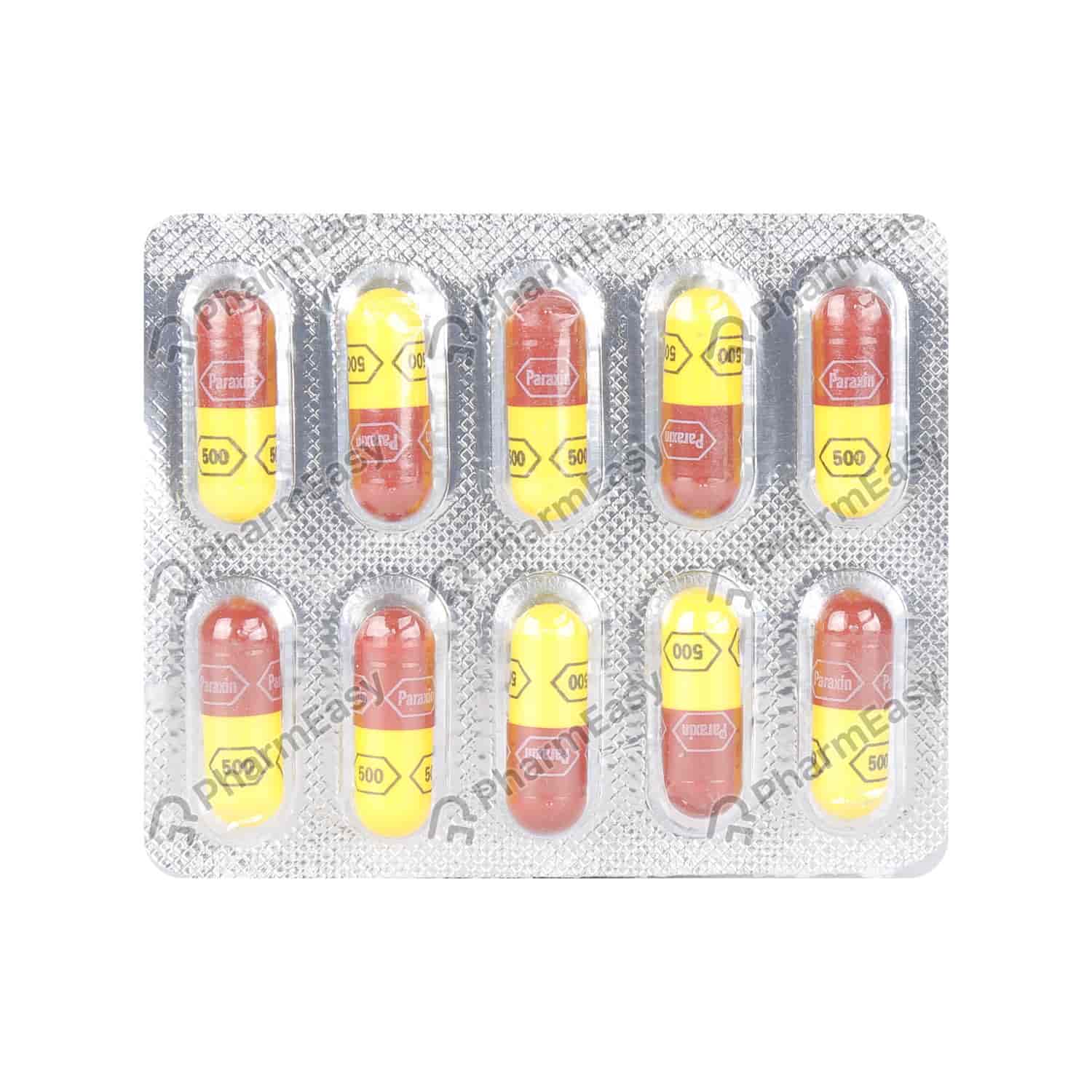 Buy Paraxin 500mg Strip Of 10 Capsules Online at Flat 18% OFF* | PharmEasy