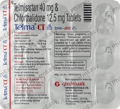 Telma-CT 40/12.5 Tablet: Uses, Side-effects, Price, Dosage & More Info ...
