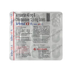 Telma Ct 40/12.5 Mg Tab 15`S - Uses, Side Effects, Dosage, Composition ...
