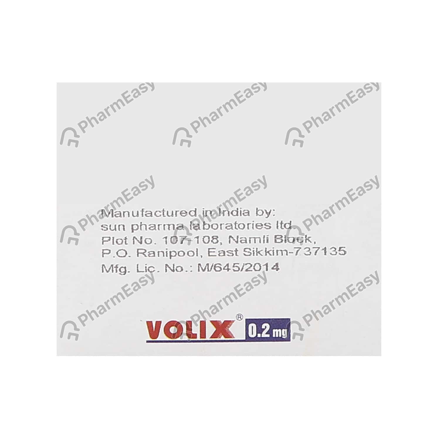 Volix 0.2 MG Tablet (15) - Uses, Side Effects, Dosage, Composition ...