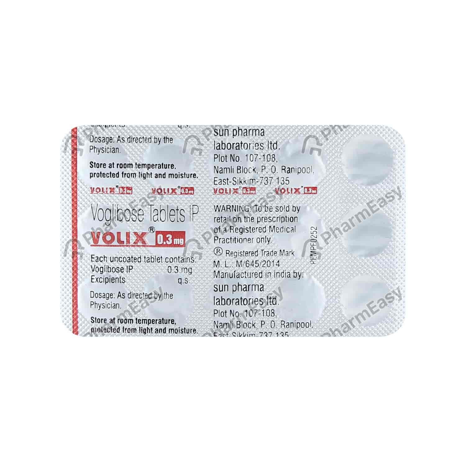 Volix 0.3mg Tab 15`S - Uses, Side Effects, Dosage, Composition & Price ...