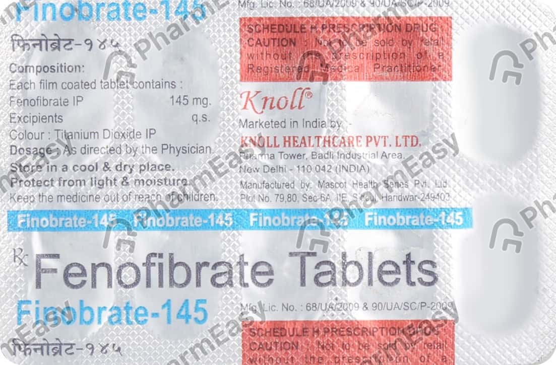 Finobrate 145 MG Tablet (10): Uses, Side Effects, Price & Dosage ...