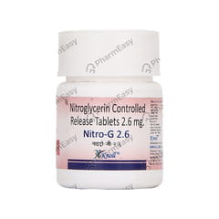 Buy Nitro G 2.6 MG Tablet (30) Online at Flat 18% OFF* | PharmEasy