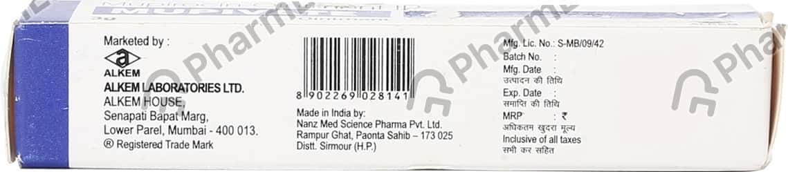 Mupivate 2 %W/W Ointment (3): Uses, Side Effects, Price & Dosage ...