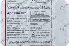 Apriglim Mf 3mg Strip Of 10 Tablets: Uses, Side Effects, Price & Dosage ...