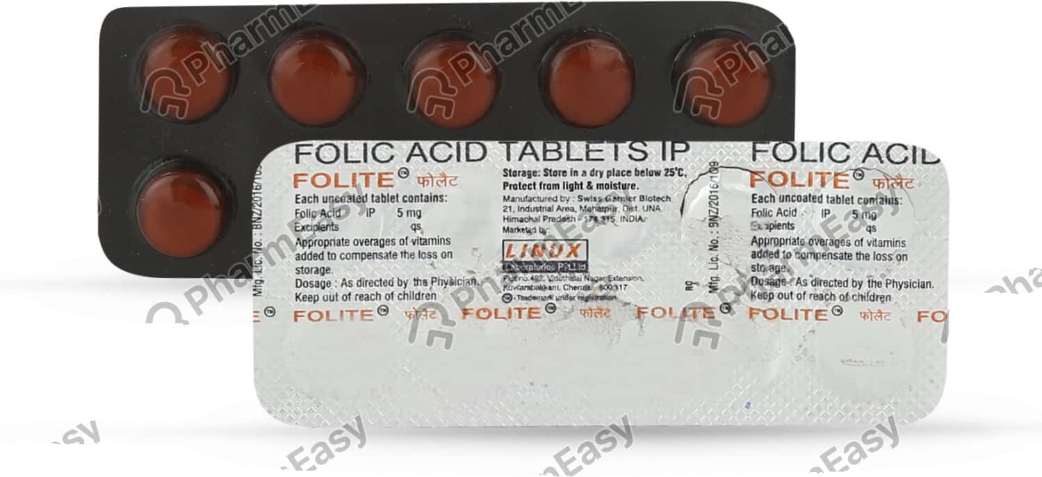 Folite 5 MG Tablet (10): Uses, Side Effects, Price & Dosage | PharmEasy
