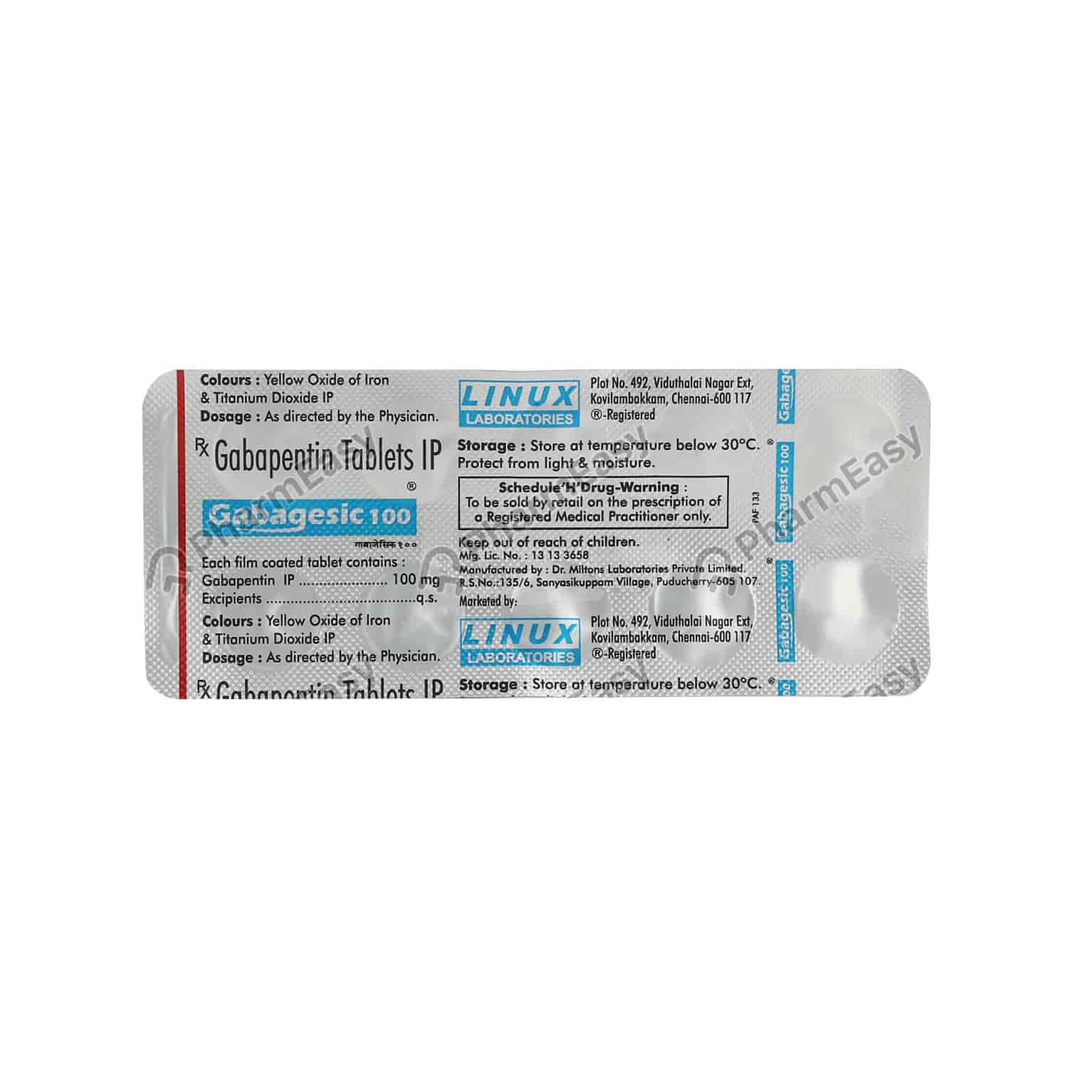 Gabagesic 100mg Tablet - Uses, Side Effects, Dosage, Composition ...