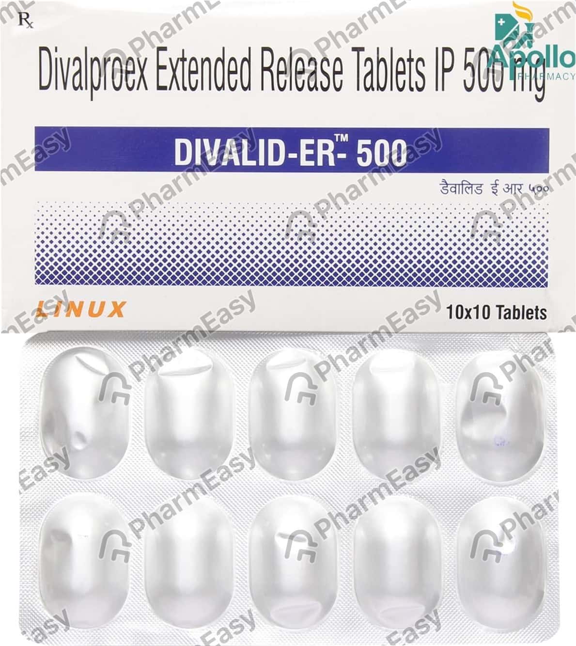 Divalid Er 500 MG Tablet (10): Uses, Side Effects, Price & Dosage ...