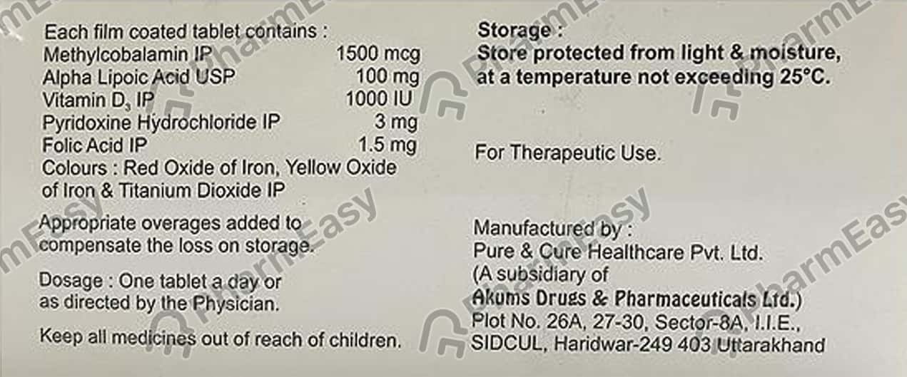 Axinerve D Strip Of 10 Tablets: Uses, Side Effects, Price & Dosage ...