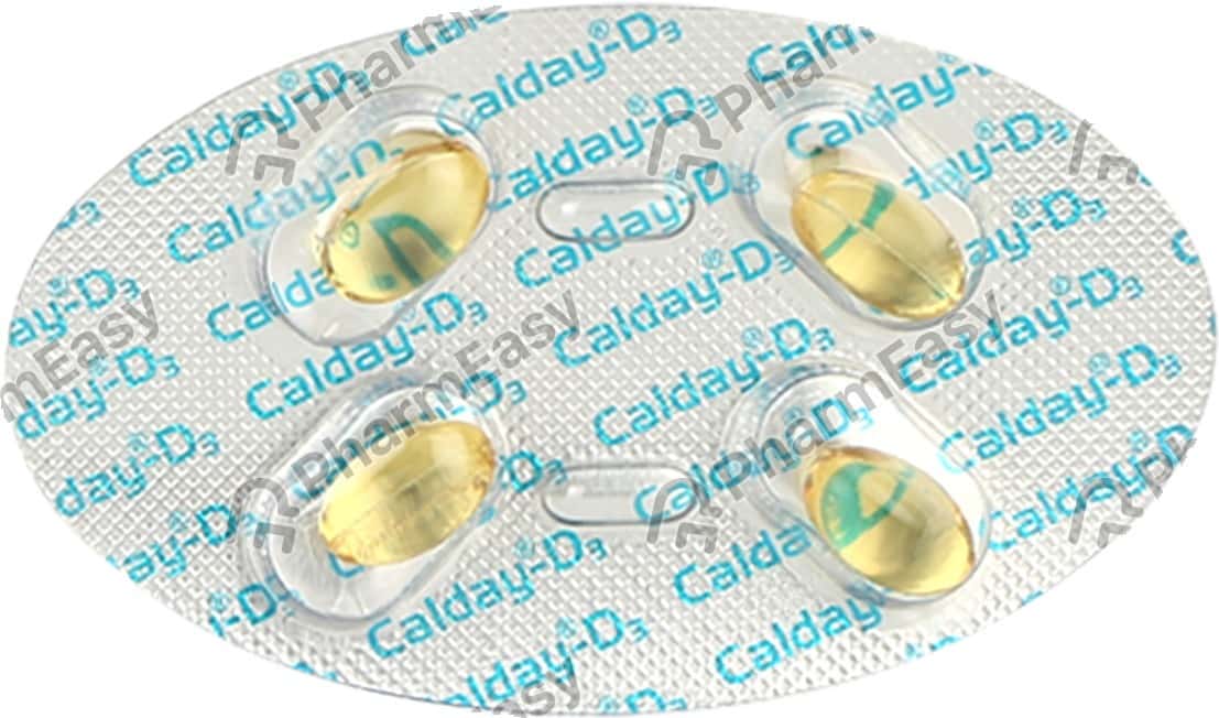 Calday D3 60000 IU Capsule (4): Uses, Side Effects, Price & Dosage ...