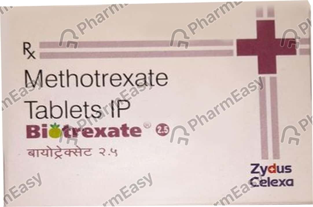 Biotrexate 2.5 MG Tablet (10): Uses, Side Effects, Price & Dosage ...