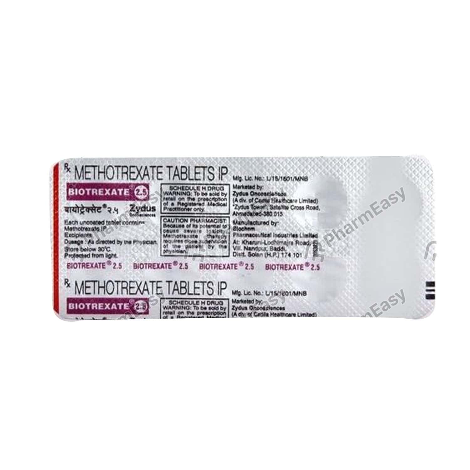 Buy Biotrexate 2.5 MG Tablet (10) Online at Flat 18% OFF* | PharmEasy