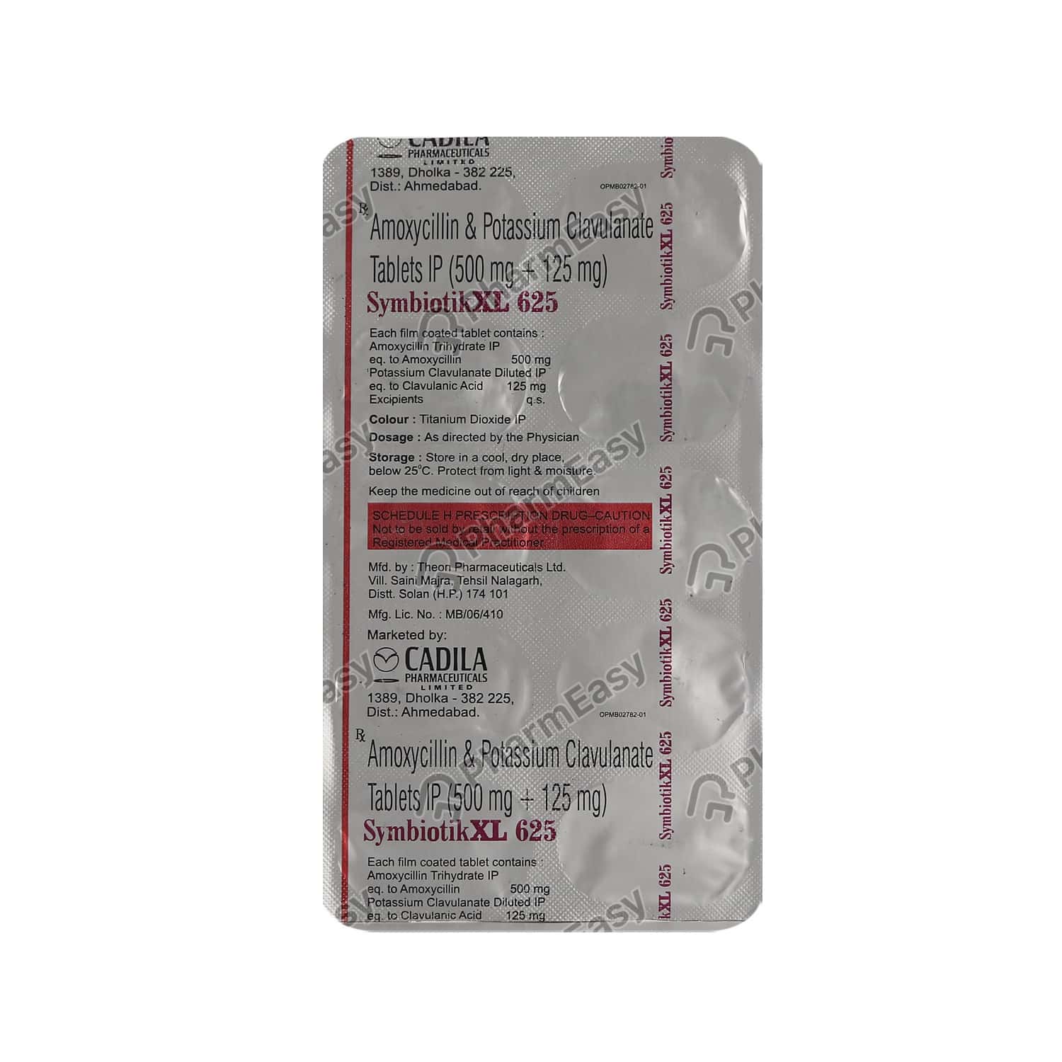 Symbiotik Xl 625mg Strip Of 10 Tablets: Uses, Side Effects, Price ...