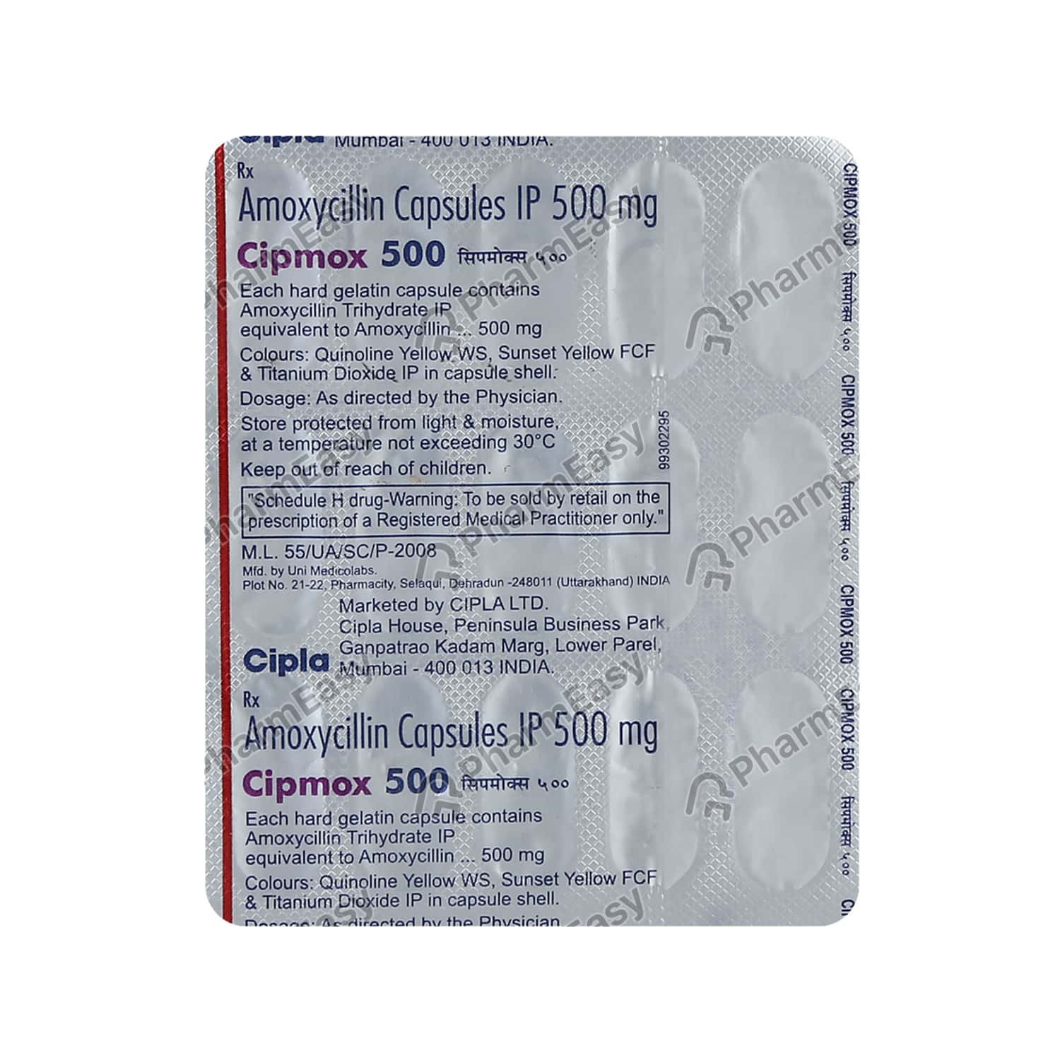 Cipmox 500 MG Capsule (15) - Uses, Side Effects, Dosage, Composition ...