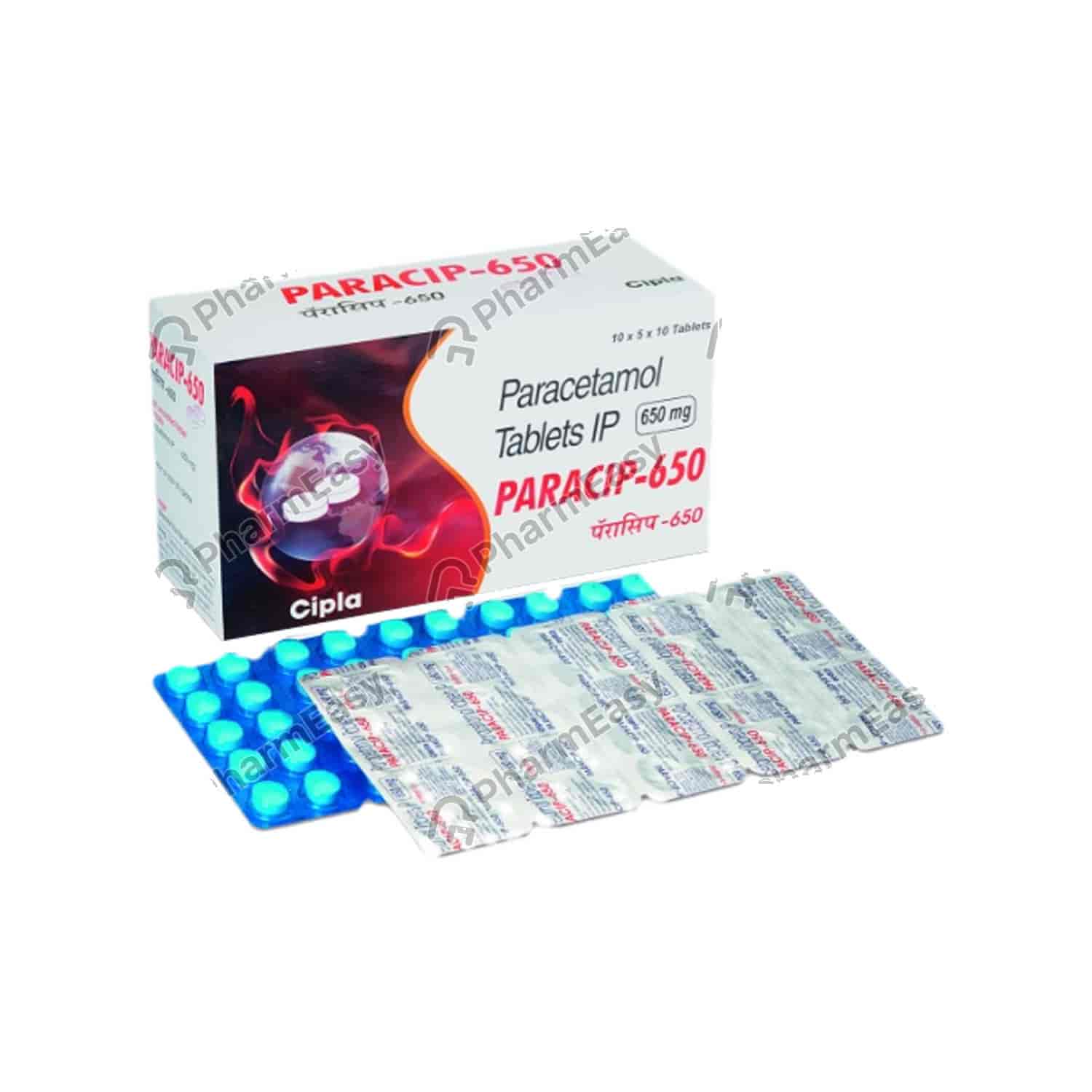 Paracip 650mg Tablet - Uses, Side Effects, Dosage, Composition & Price ...