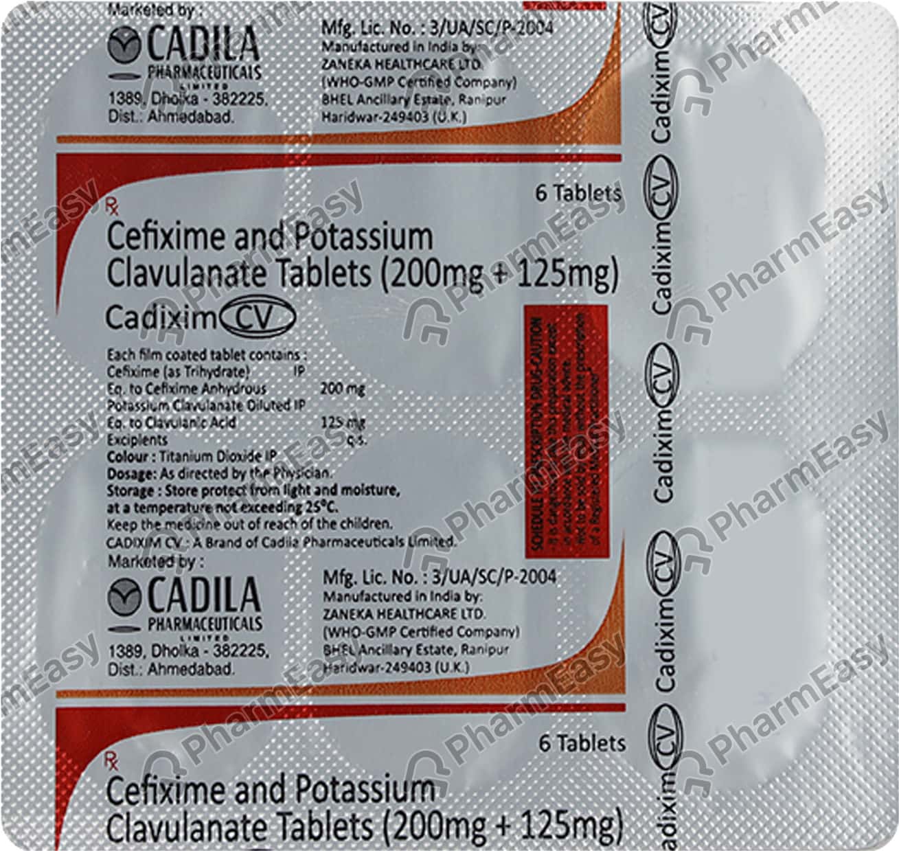 Cadixim Cv 325mg Tablet: Uses, Side Effects, Price & Dosage | PharmEasy