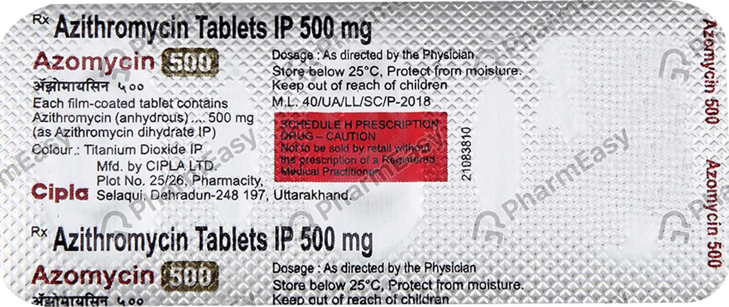 Azomycin 500 MG Tablet (3): Uses, Side Effects, Price & Dosage | PharmEasy