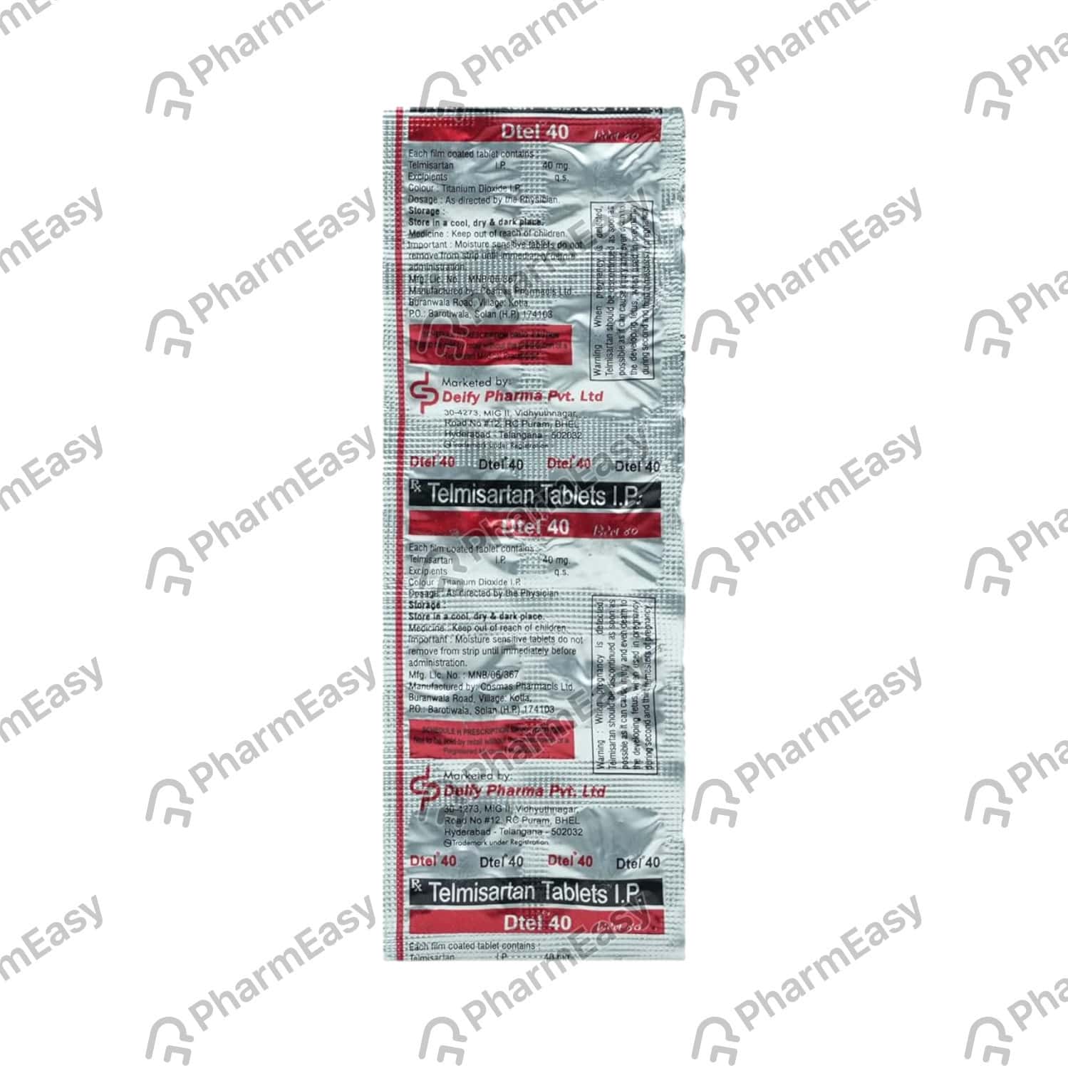 Dtel 40 MG Tablet (10): Uses, Side Effects, Price & Dosage | PharmEasy