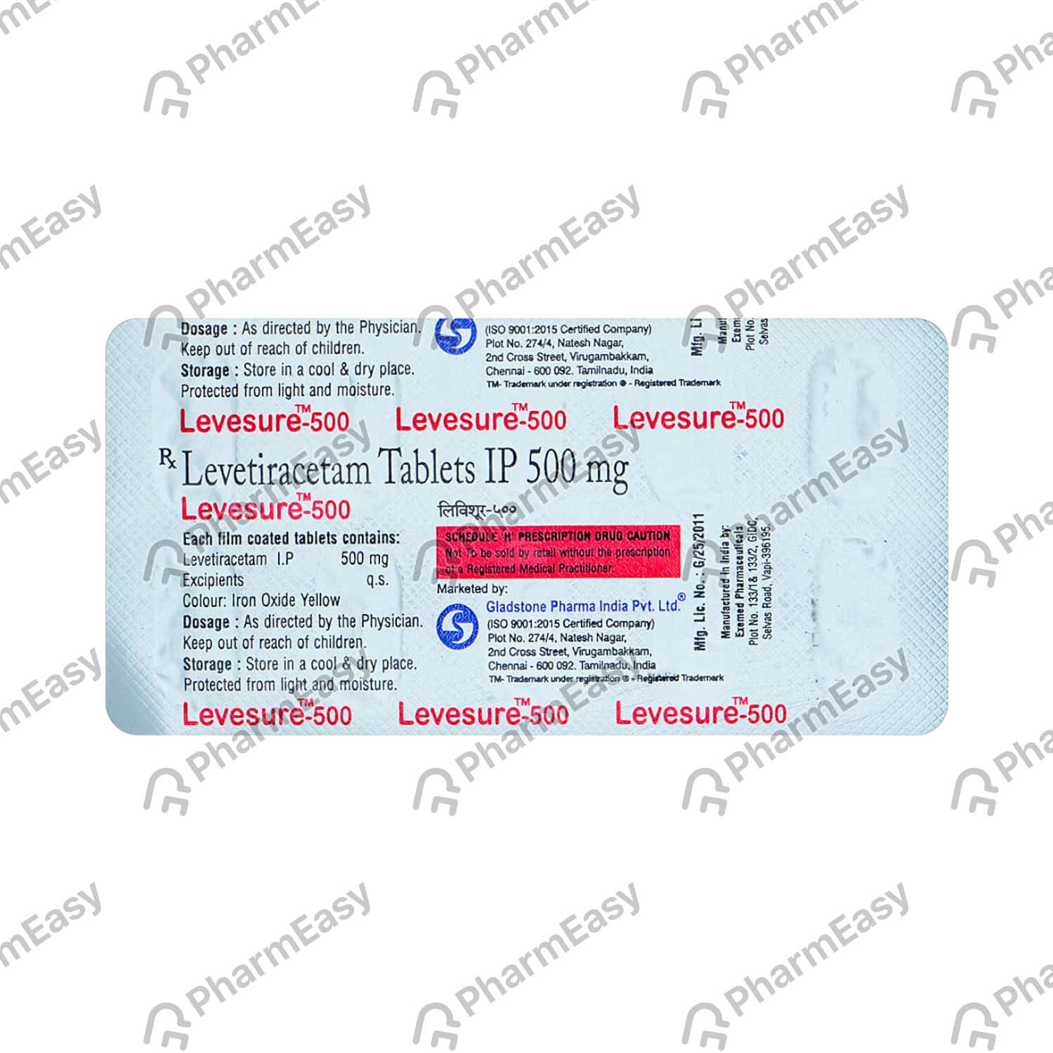 Levesure 500 MG Tablet (10): Uses, Side Effects, Price & Dosage | PharmEasy