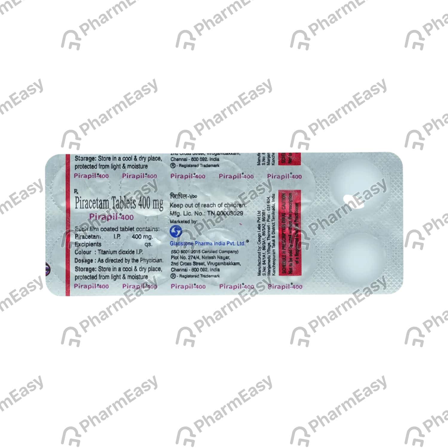 Pirapil 400 MG Tablet (10): Uses, Side Effects, Price & Dosage | PharmEasy