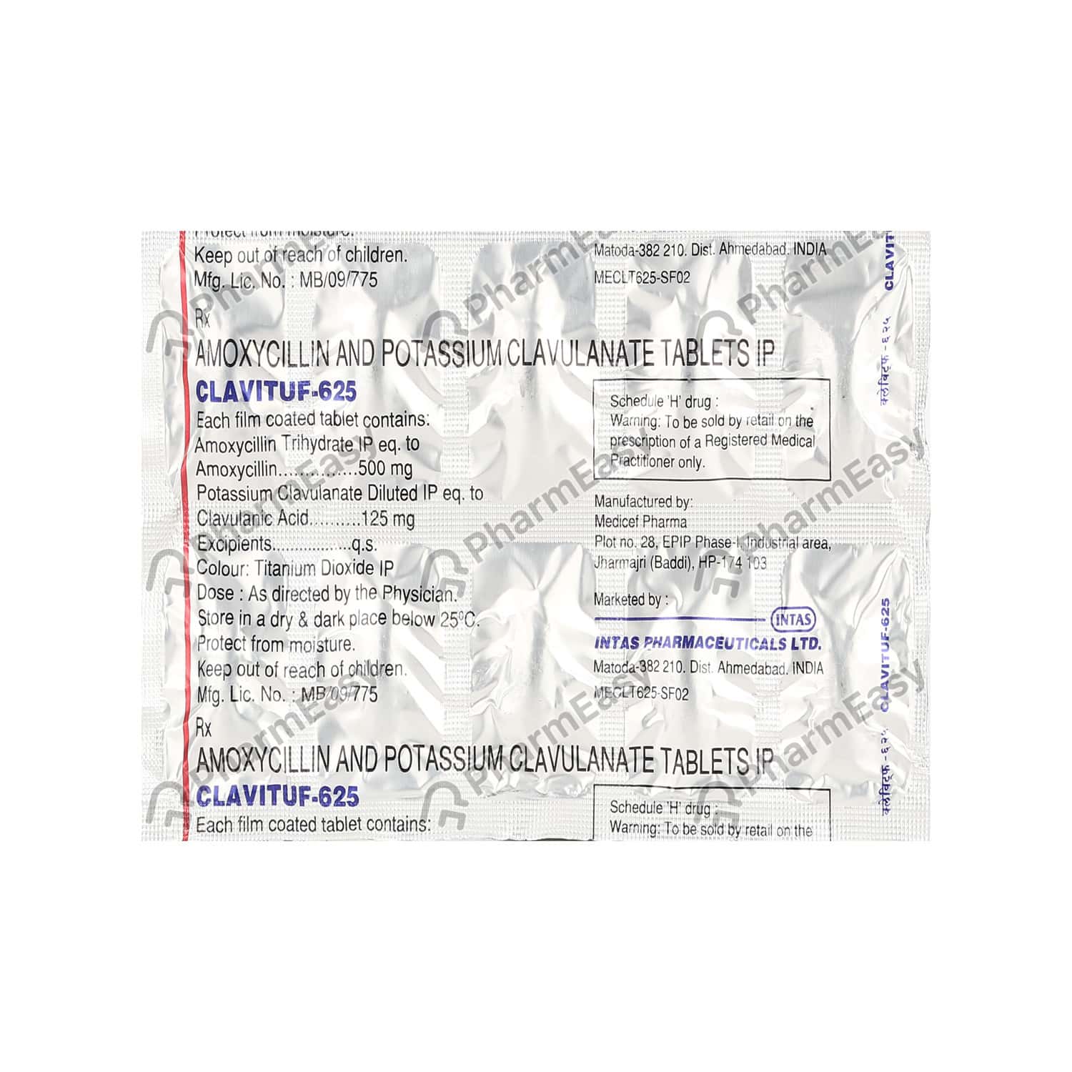 Clavituf 625mg Strip Of 10 Tablets - Uses, Side Effects, Dosage ...