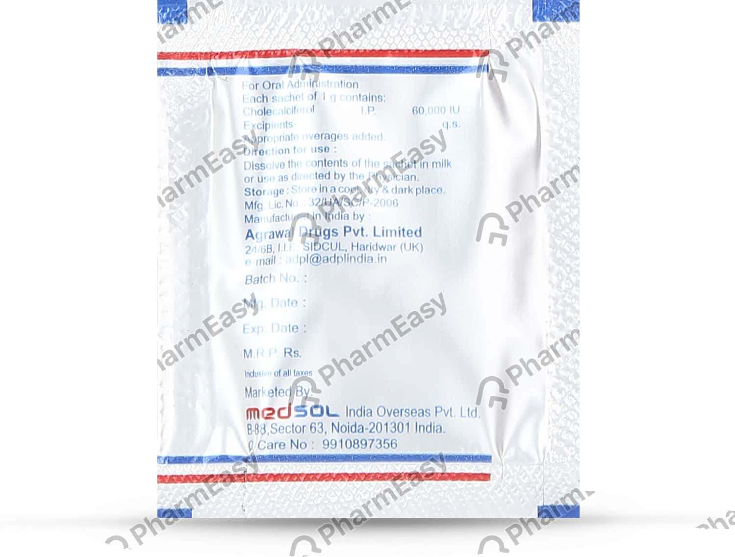 D Gain 60000 IU Oral Powder (1): Uses, Side Effects, Price & Dosage ...
