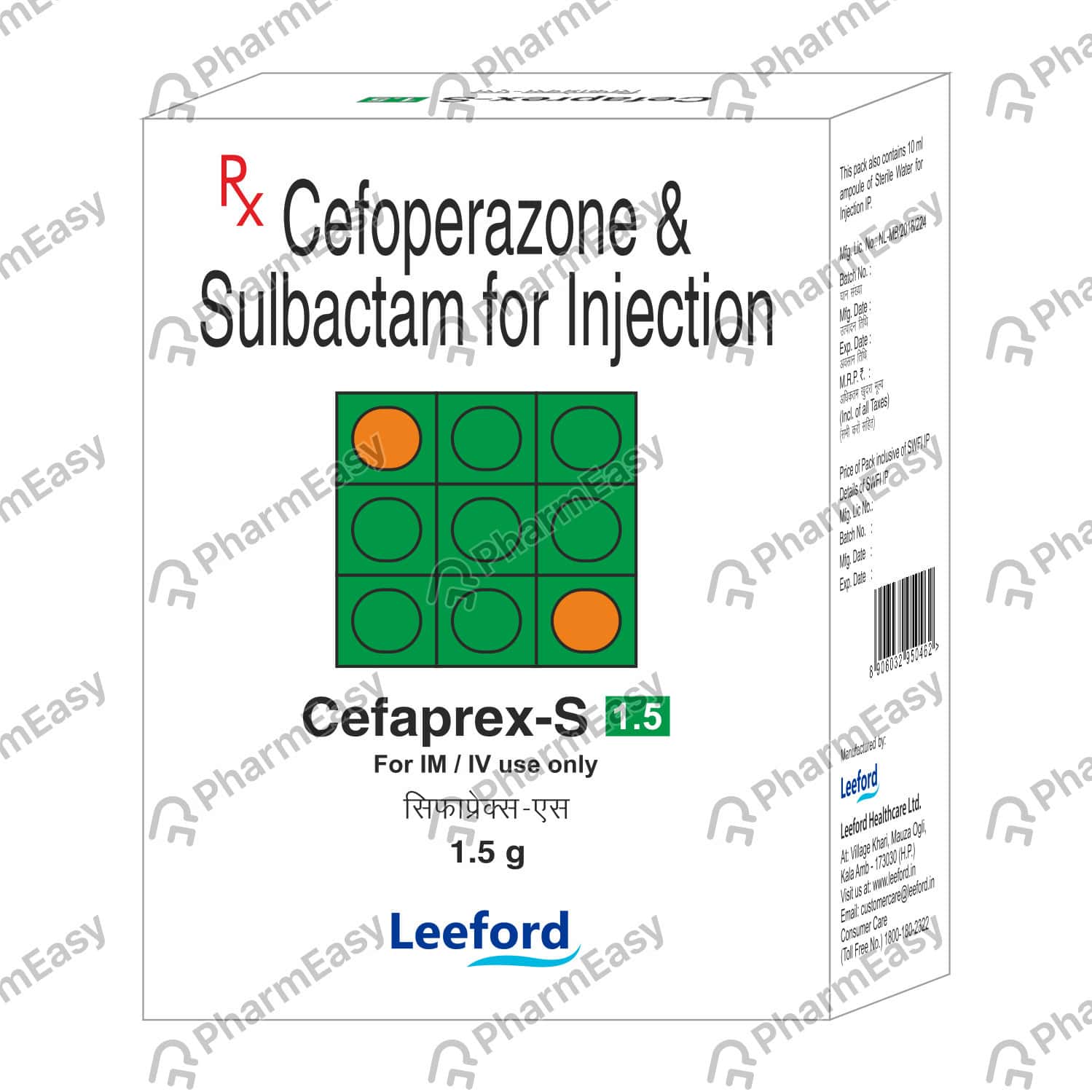 Cefaprex S 1.5gm Dry Vial Of 1 Powder For Injection: Uses, Side Effects ...