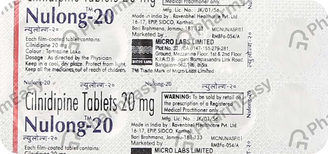 Nulong 20 MG Tablet (10): Uses, Side Effects, Price & Dosage | PharmEasy